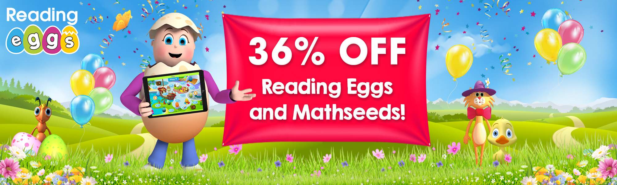 LittleBird - Reading Eggs & Mathseeds Combo 12-month Subscription, save 36%